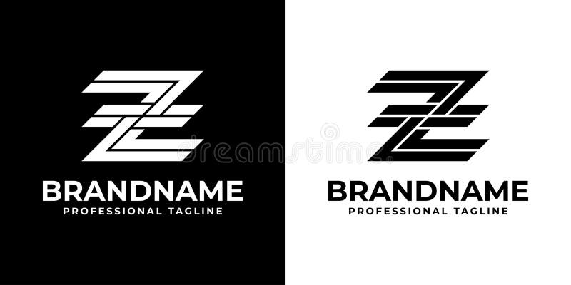 Letter ZZ Monogram Logo, Suitable for Any Business with Z or ZZ Initial ...