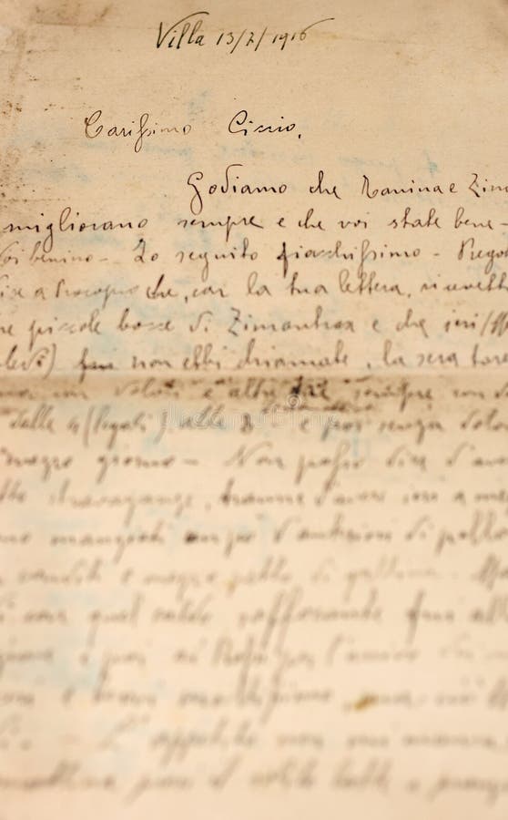 Vecchia Scrittura a Mano Francese Immagine Stock - Immagine di posta ...