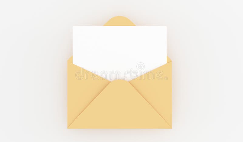 Lettera Aperta Realistica Della Posta Con La Nota Vuota Illustrazione ...