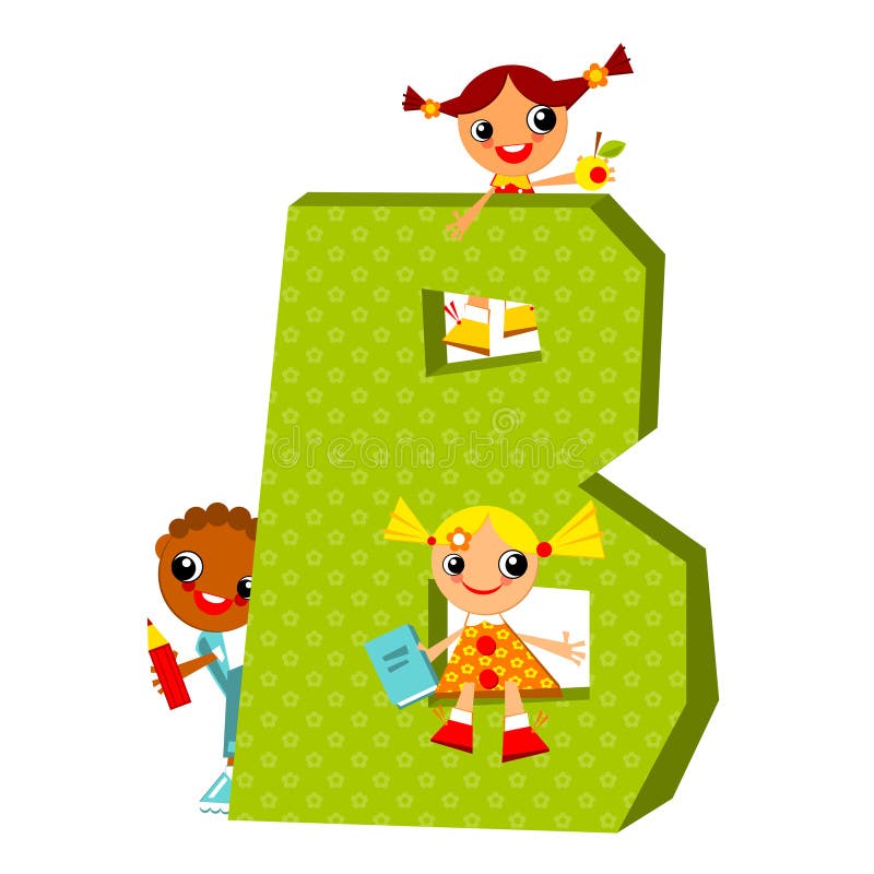 Lettera B illustrazione vettoriale. Illustrazione di felice - 55348584