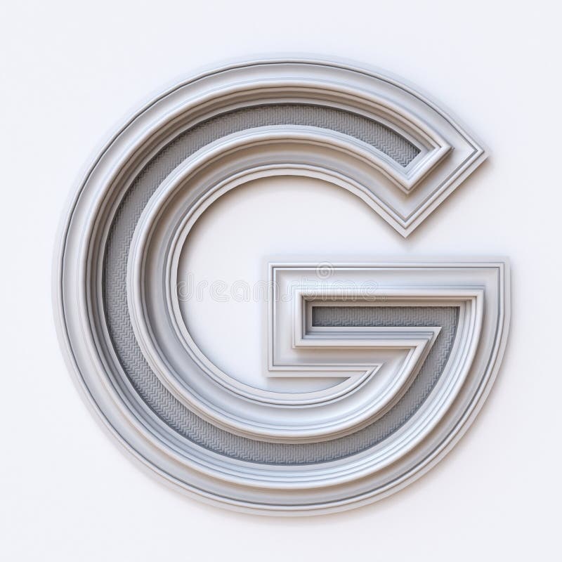 Lettera Bianca D 3D Della Fonte Della Cornice Illustrazione di Stock ...