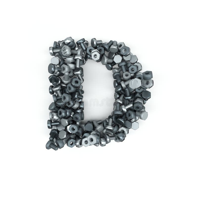 Lettera Di Alfabeto 3D Dei Dadi - E - Bulloni Illustrazione di Stock ...