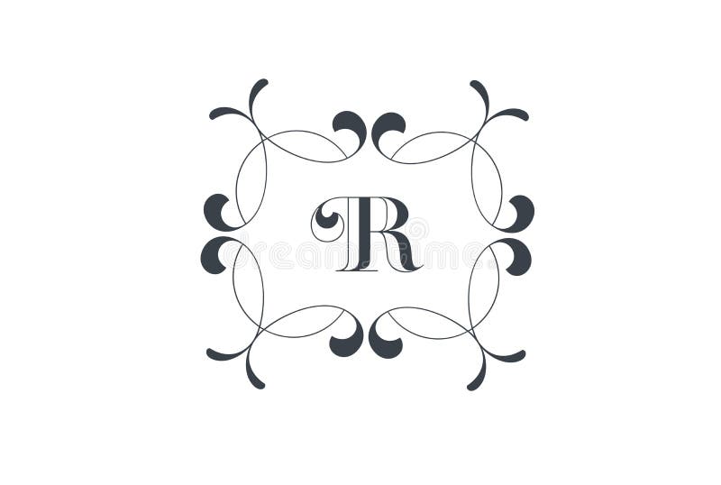 Lettera Di Lusso R Logo Design Di Vettore Illustrazione Vettoriale ...