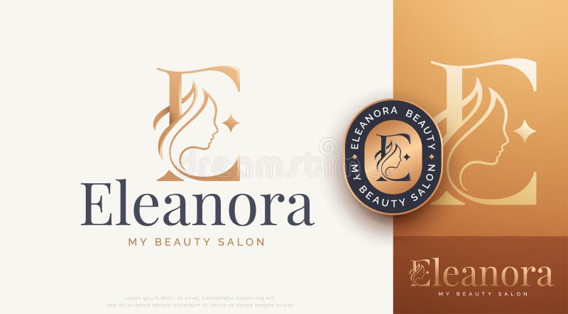 Lettera Di Monogramma E Disegno Del Logo Di Donna Silhouette ...