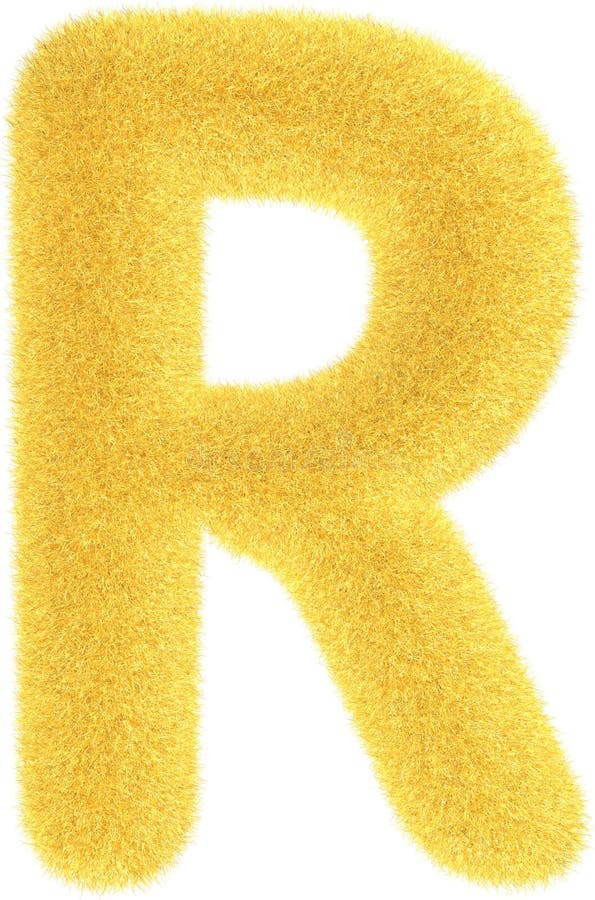 Lettera Gialla Simile a Pelliccia Illustrazione di Stock ...