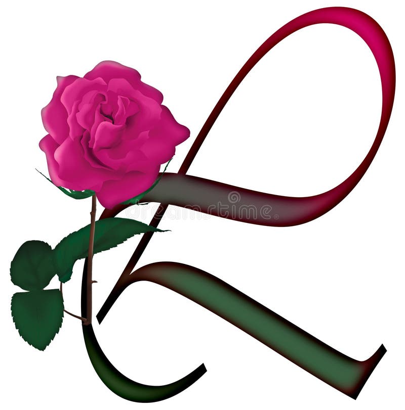 Lettera L FONTE floreale immagine stock. Illustrazione di elemento ...