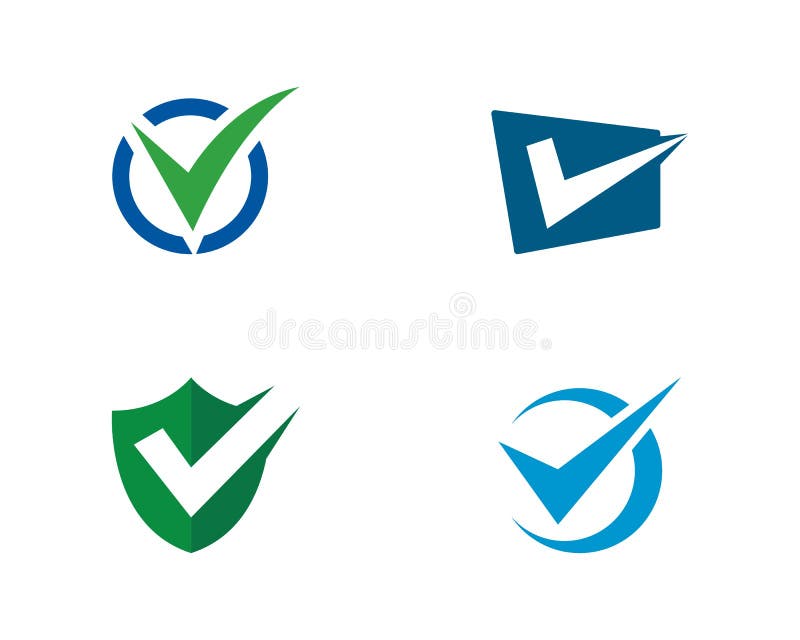 Lettera Logo Template Del Segno Di Spunta V Illustrazione Vettoriale ...