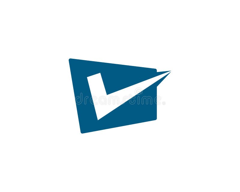 Lettera Logo Template Del Segno Di Spunta V Illustrazione Vettoriale ...
