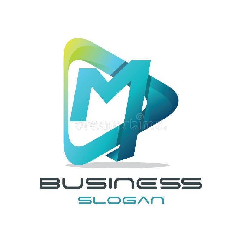Lettera m. Media Logo illustrazione vettoriale. Illustrazione di ...