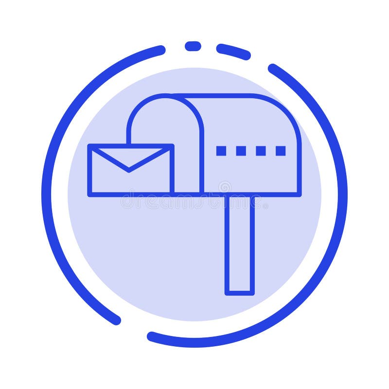 Letterbox, Email, Mailbox, Box Business Flat Line Filled Icon Vector ...