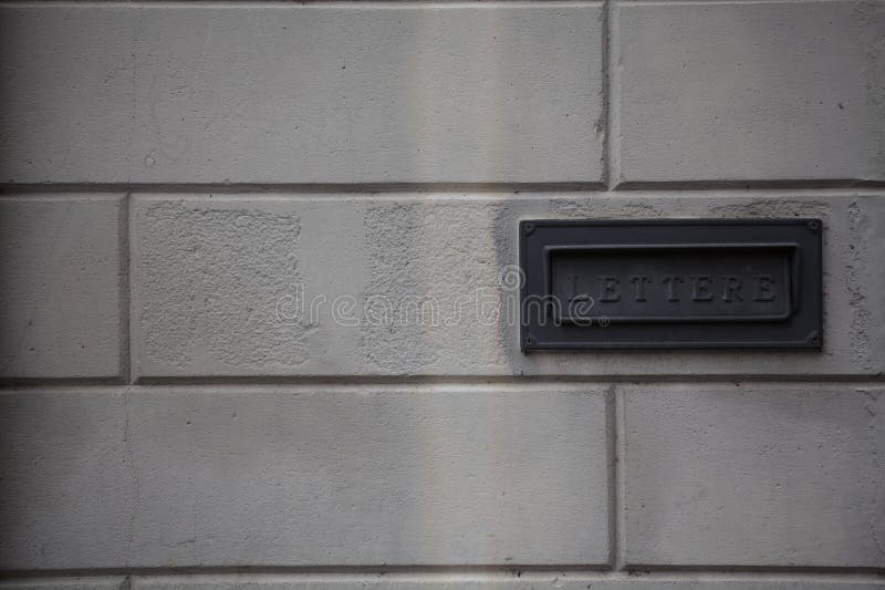 Letterbox in a wall stock image. Image of metallic, container - 361603195