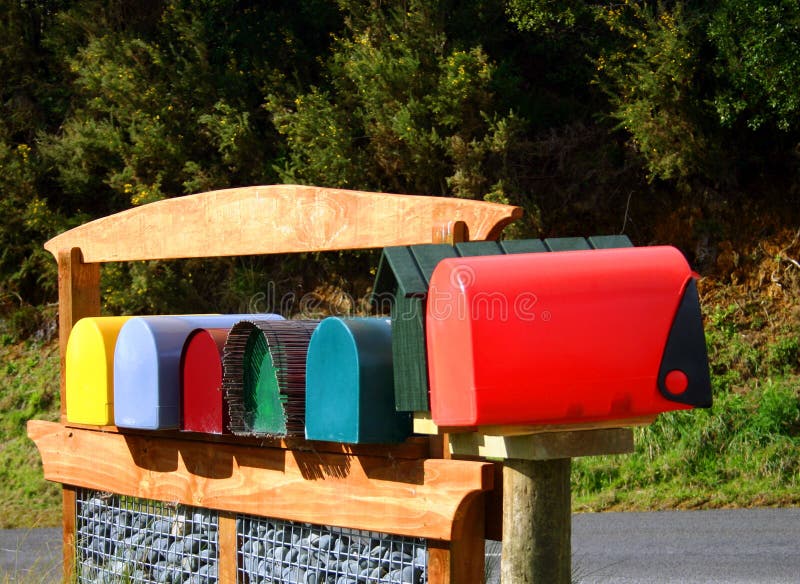 Letterboxes stock image. Image of color, letterbox, mailman - 211029