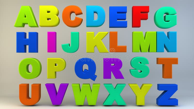 Lettere Colorate Di Alfabeto Illustrazione di Stock - Illustrazione di ...
