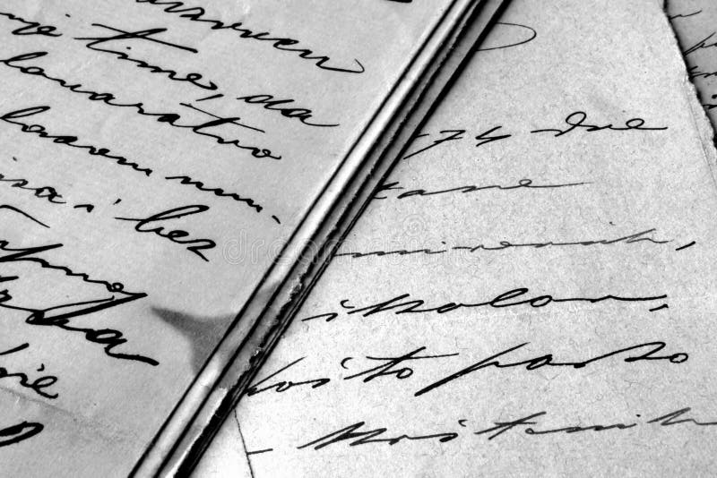 Lettere Scritte A Mano Dellannata Immagine Stock Immagine Di