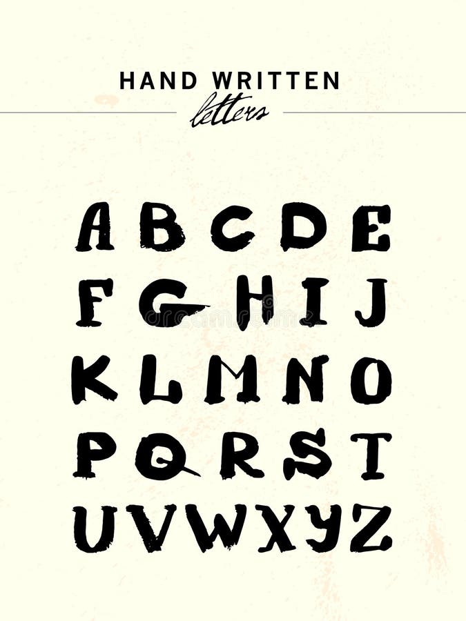 Lettere Scritte Mano Di Vettore Illustrazione Vettoriale