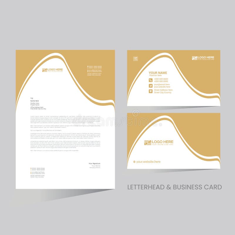 Letterhead and Business Card Design Stock Illustration - Illustration ...