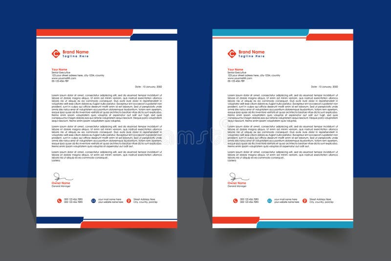Most Popular Modern Business Pad Design Letterhead Pad Template Stock ...