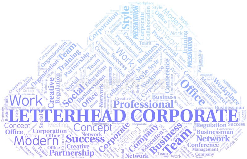 Letterhead Corporate Vector Word Cloud, Made with Text only. Stock ...