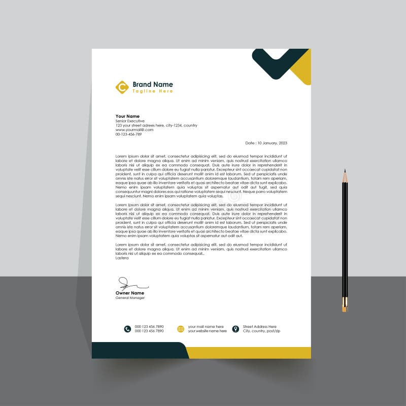 Modern Letterhead Pad Mocup, Business Pad Template. Stock Vector ...