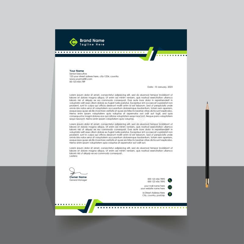 Letterhead Pad Mocup, Modern Letterhead Design. Business Pad Template ...