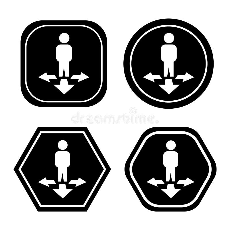 Direction or Option Icon. Business Strategy Symbol or Icon Stock Vector ...