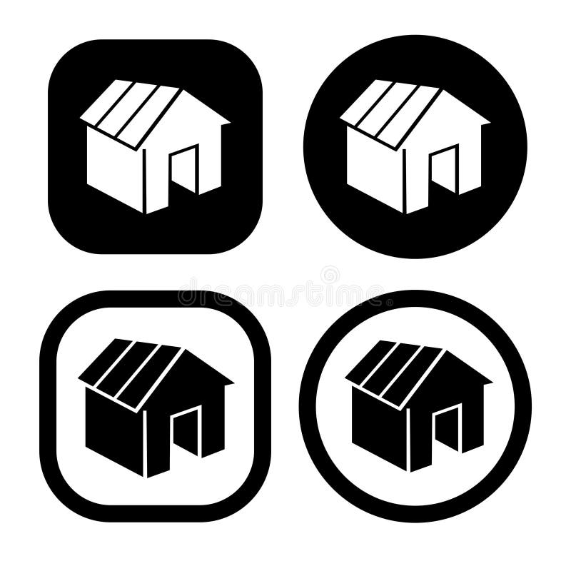 Set of House or Residence Vector Icon and Home Symbol Icon Vector ...