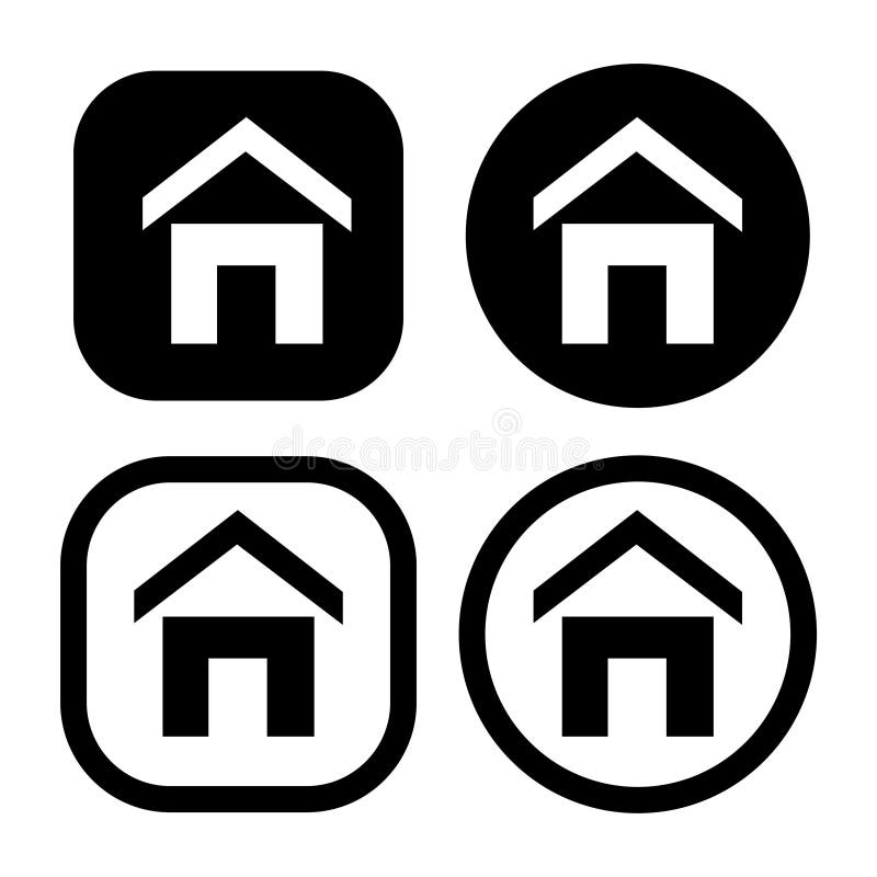 Set of House or Residence Vector Icon and Home Symbol Icon Vector ...