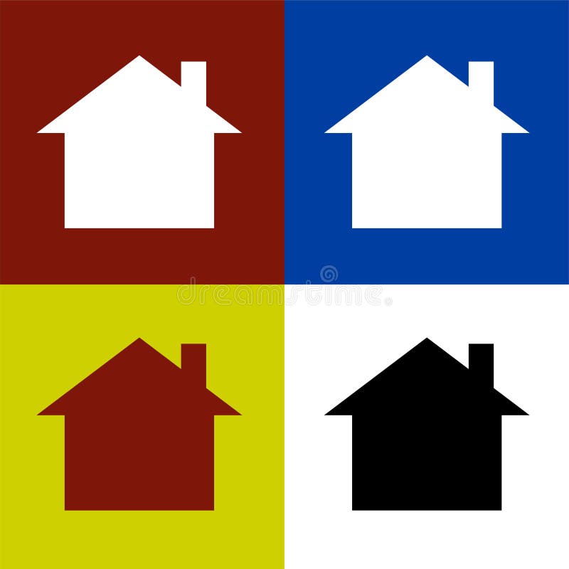 Set of House or Residence Vector Icon and Home Symbol Icon Vector ...