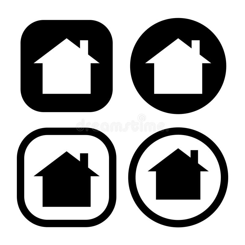 Set of House or Residence Vector Icon and Home Symbol Icon Vector ...
