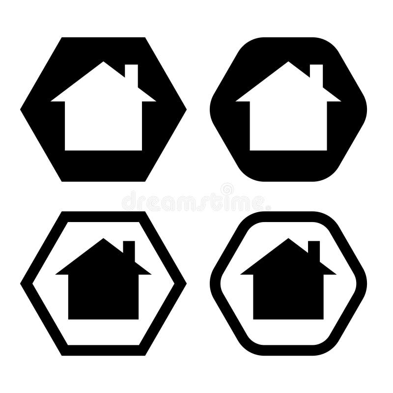 Set of House or Residence Vector Icon and Home Symbol Icon Vector ...