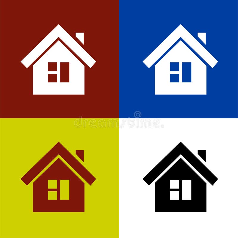 Set of House or Residence Vector Icon and Home Symbol Icon Vector ...
