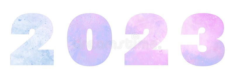 Lettering 2023 with Violet and Blue Glow Stock Vector - Illustration of ...