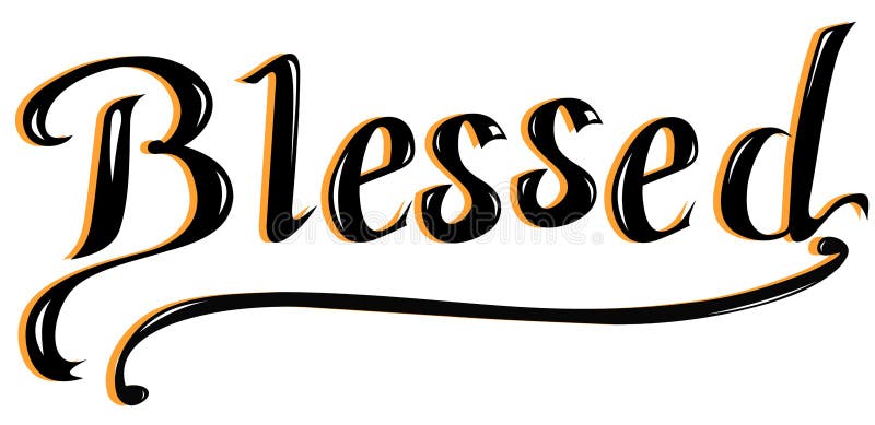 Blessed Concept Word Art Illustration Stock Vector - Illustration of ...