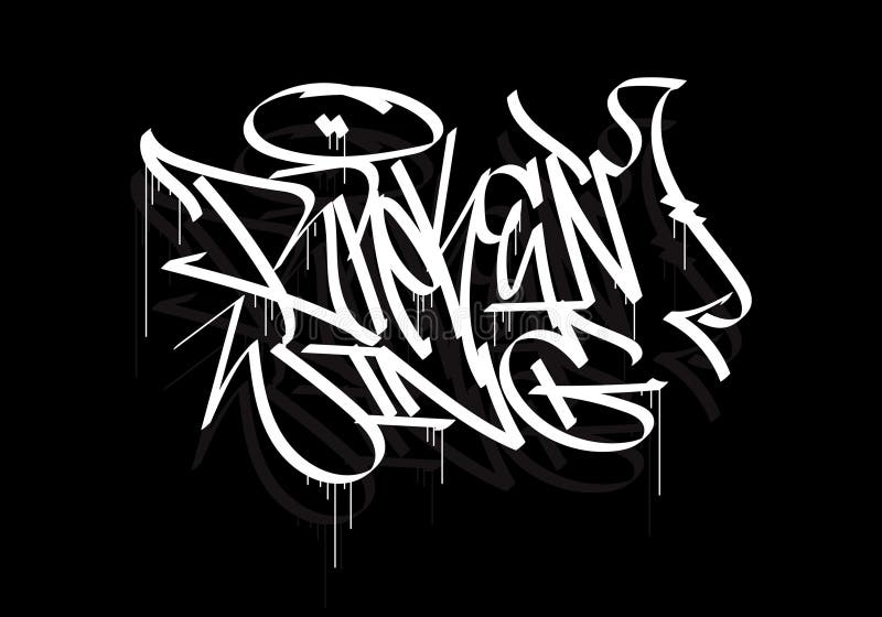 Lettering BROKEN WING Word Template Design Stock Vector - Illustration ...