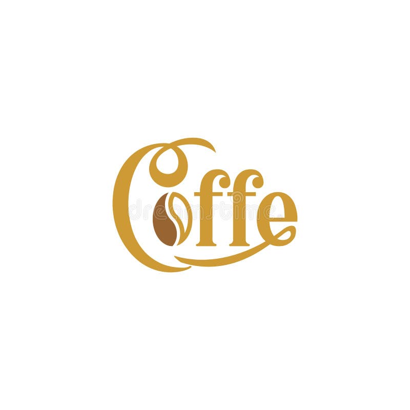 Lettering Coffee Logo Template Stock Vector - Illustration of lettering ...