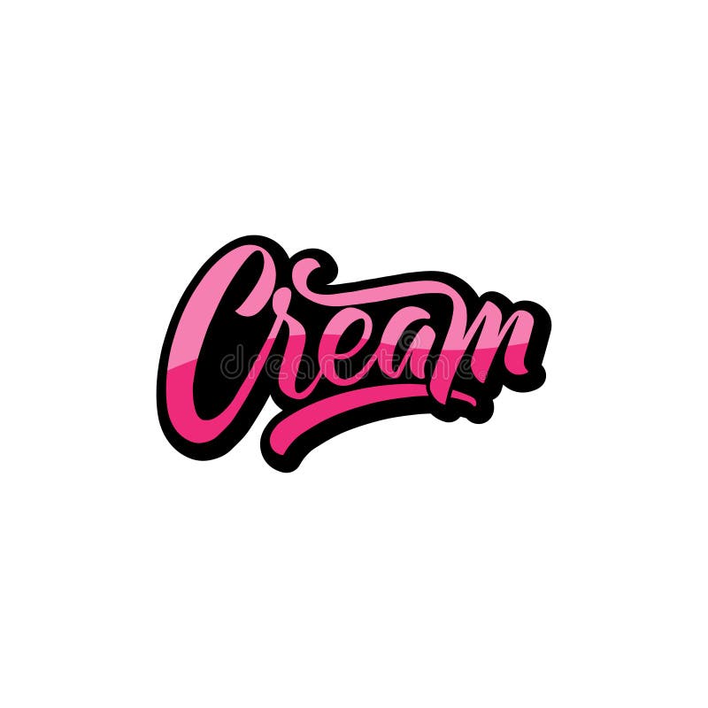 Lettering Hip Hot Cream Logo Design Sun Block Logo Design Stock Vector ...