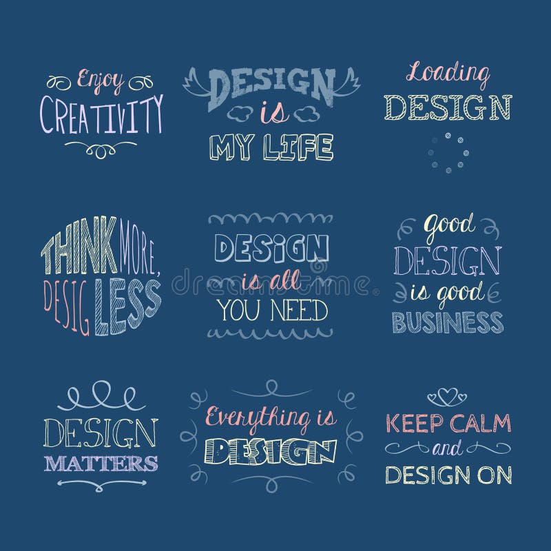 9 Lettering Design stock vector. Illustration of fonts - 48983927