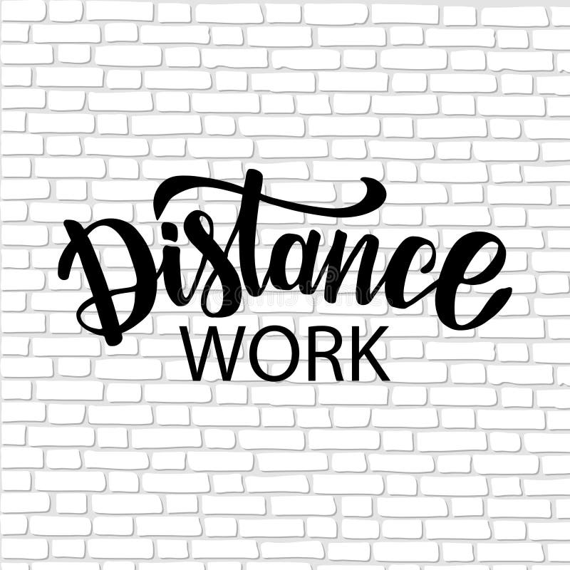 Lettering Distance work stock vector. Illustration of personal - 185026901