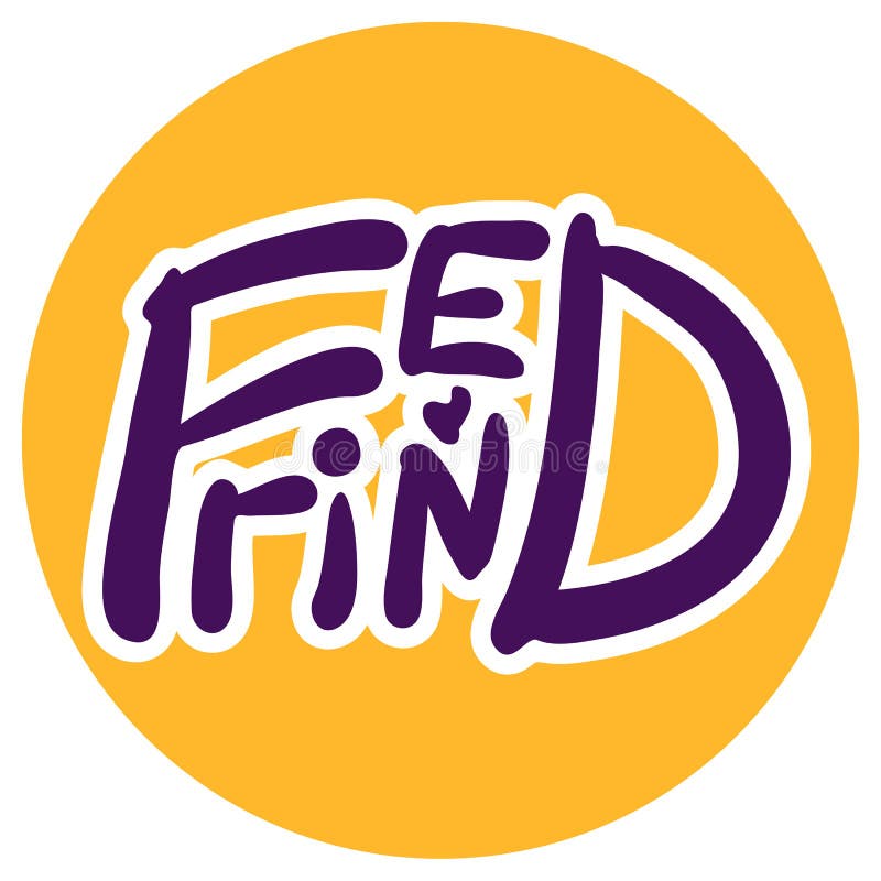 Lettering Doodle Friend - Violet Text on a Circle Stock Vector ...