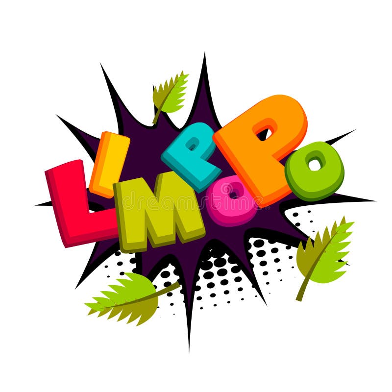 Lettering Funny Prank Comic Font Limpopo Stock Vector - Illustration of ...