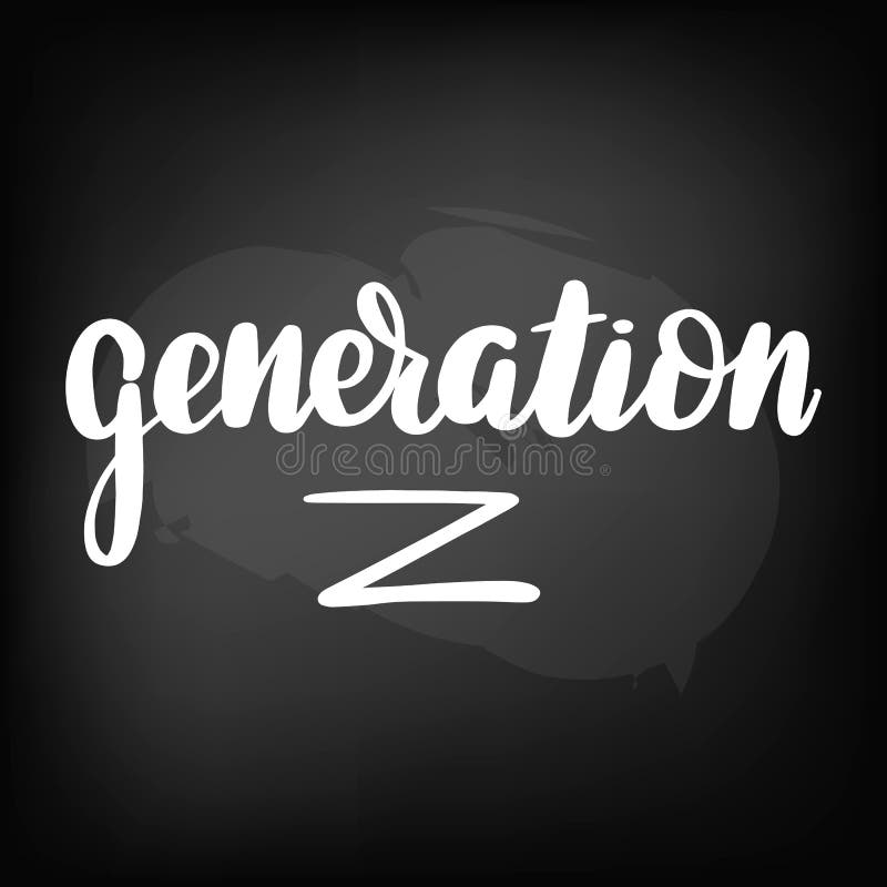 Lettering generation z stock vector. Illustration of concept - 142998206