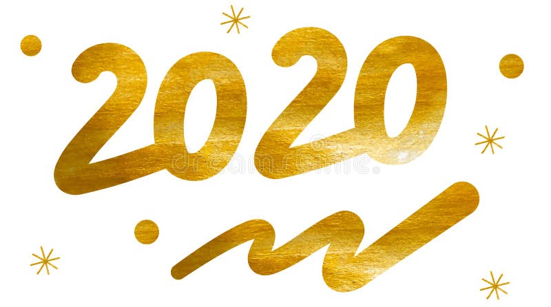Lettering 2020 of Golden Texture, Festive Vector Stock Vector ...