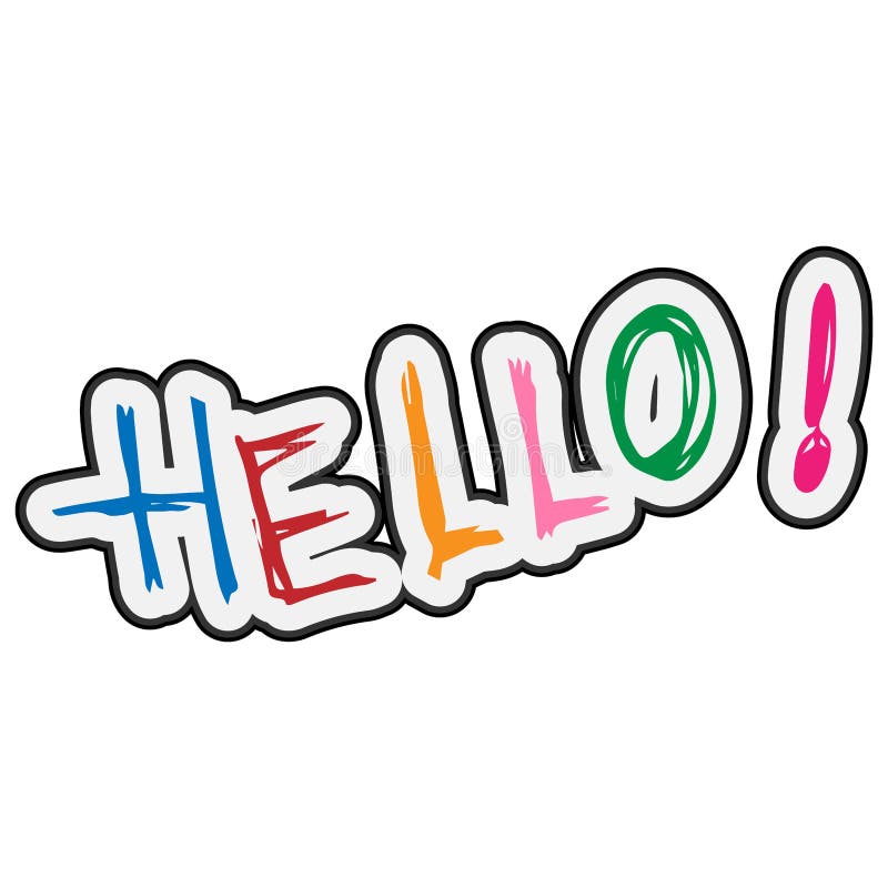 Lettering Hello. Vector Calligraphy Word Hello. HELLO Handwritten Font ...