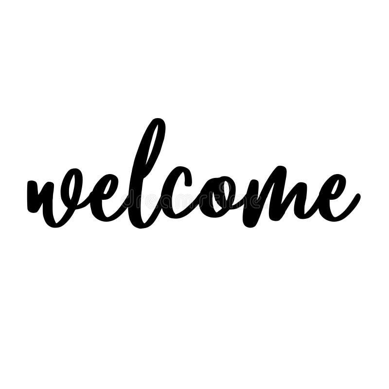 Lettering Hello Welcome Wrote by Brush. Hello Welcome Calligraphy ...
