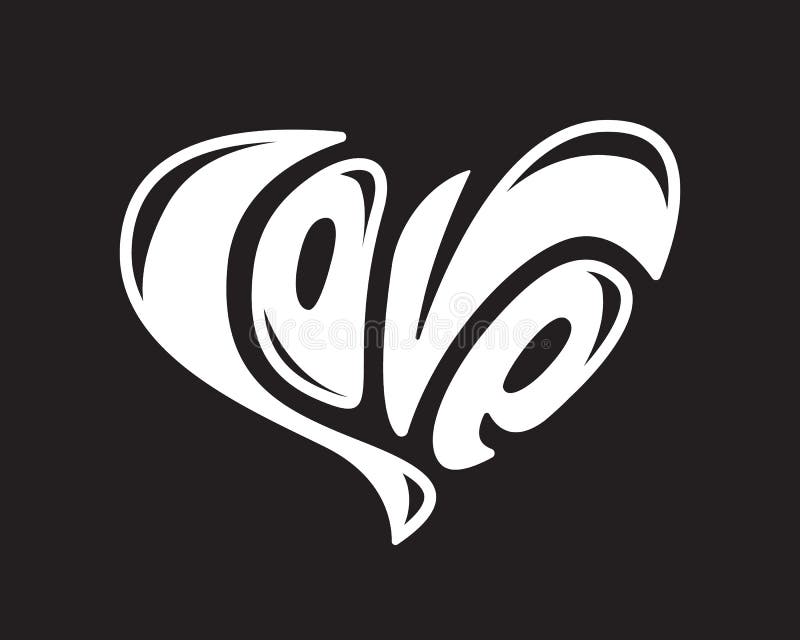 Lettering Love Creative Text Logo Element Valentines Day Stock Vector ...