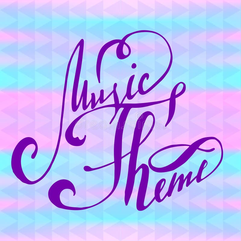 Lettering - Music Theme, Abstract Background with Lettering Stock ...