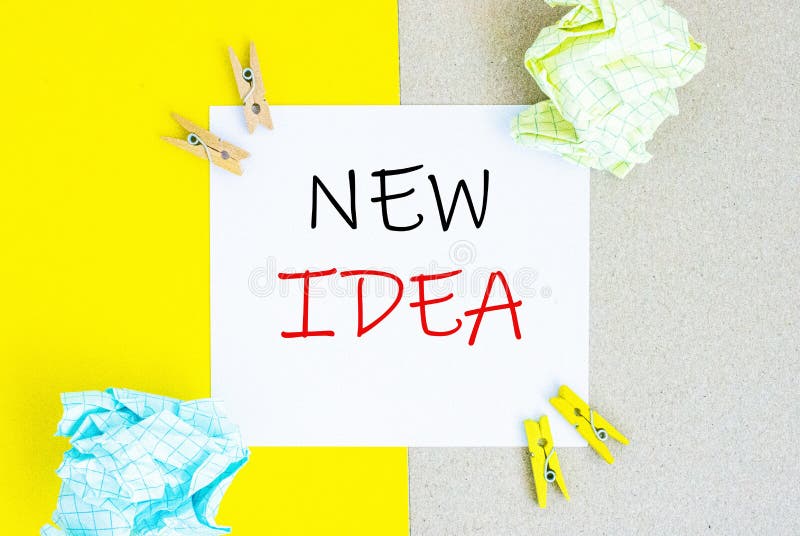 Lettering New Idea on a Multicolored Background. Insight and Creative ...