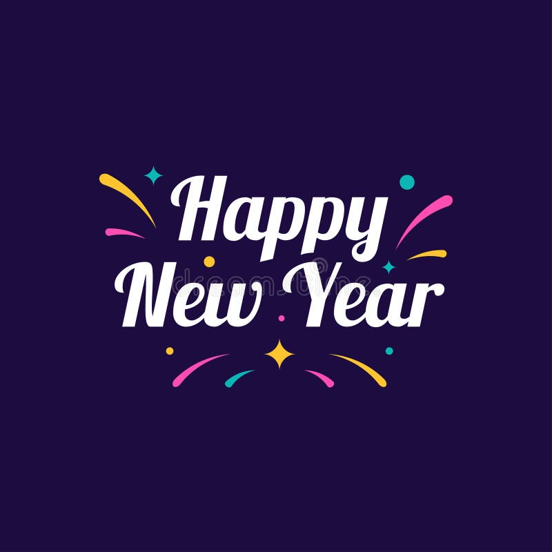 Lettering New Year Collection Set Stock Vector - Illustration of ...