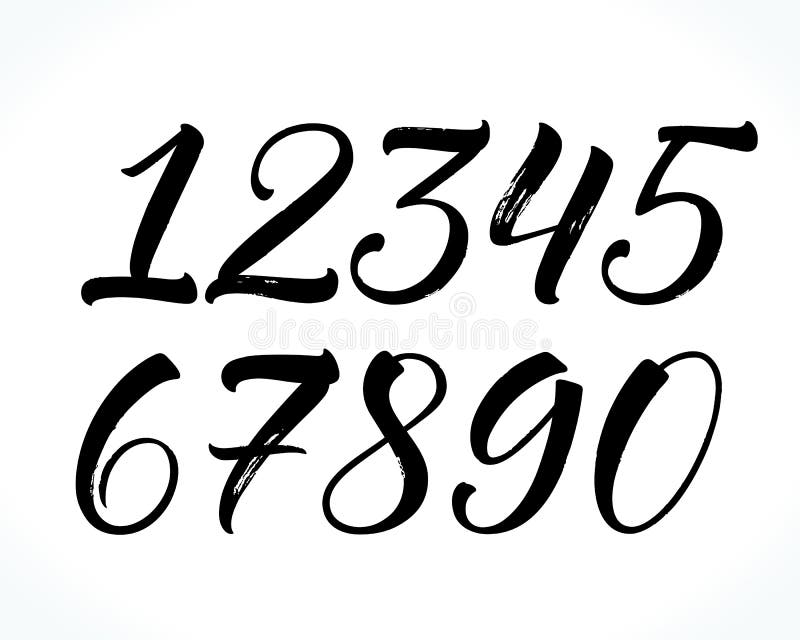 Lettering numbers stock vector. Illustration of font - 109202760