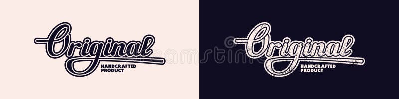 Lettering for Packaging and Label Word Original with Contour Stock ...